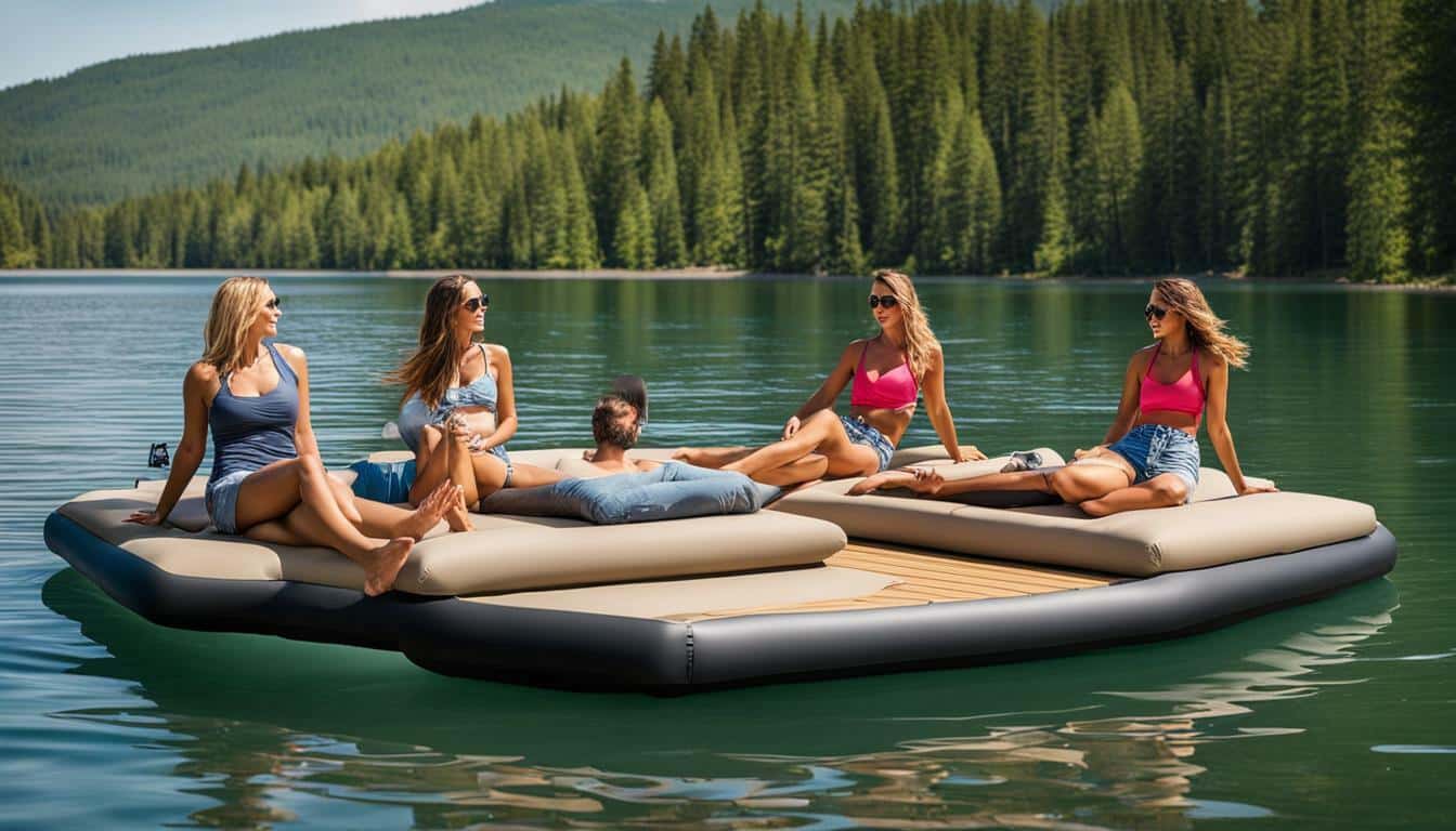BOTE Inflatable Dock Lake Float for Adults | Dock Floating Water Mats