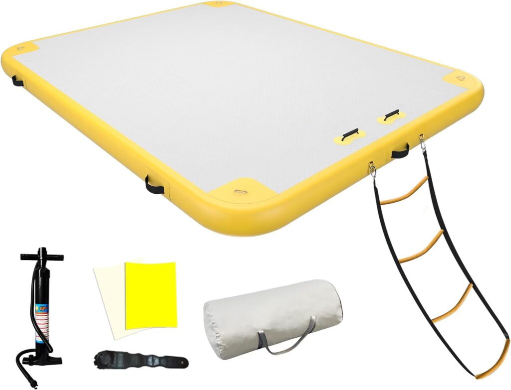 6ft/8ft Inflatable Floating Dock Platform Review | Dock Floating Water Mats